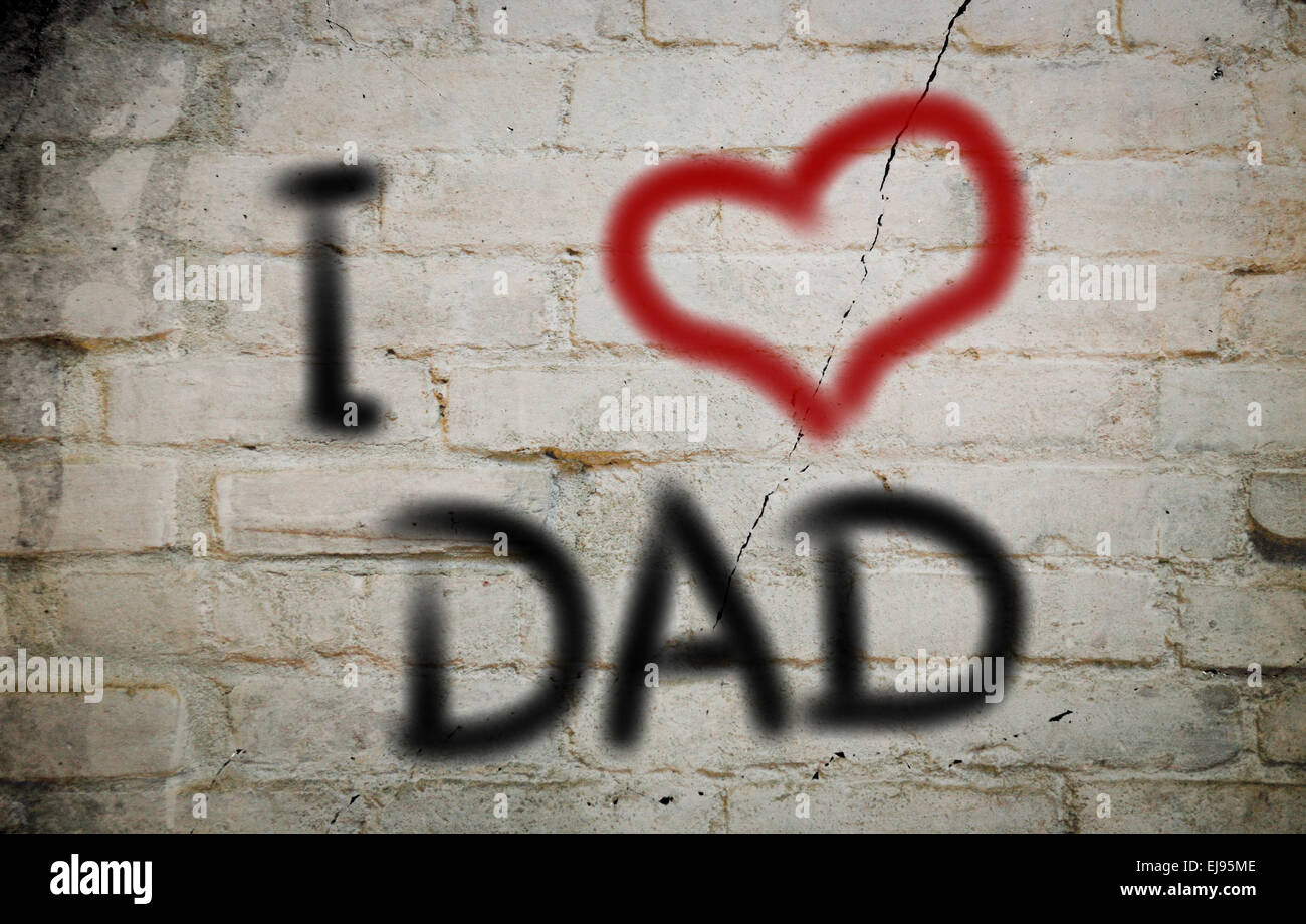 I Love Dad Concept Stock Photo - Alamy
