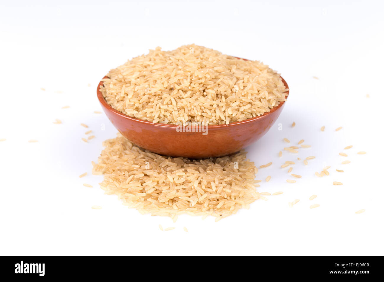 bowl of rice isolated on a white background Stock Photo - Alamy