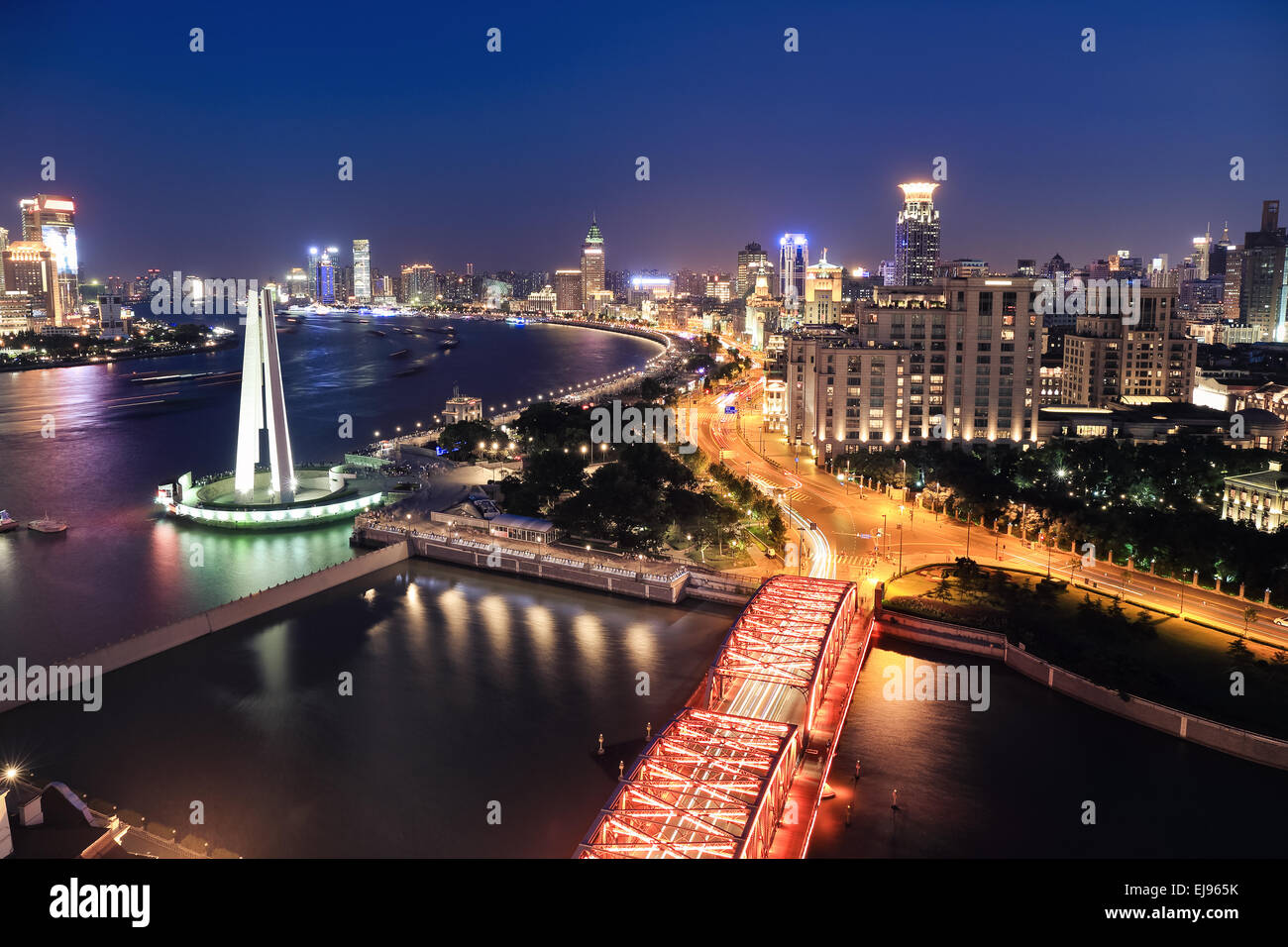 Shanghai night the bund hi-res stock photography and images - Alamy