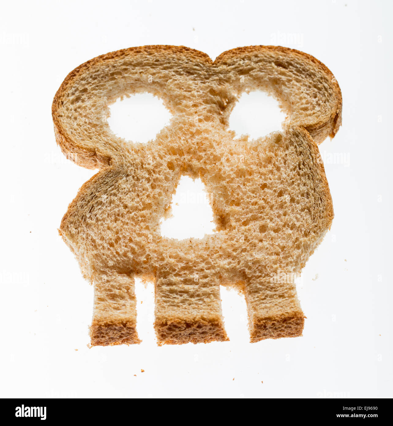 Slice of wholewheat bread in shape of skull Stock Photo - Alamy Slice of wholewheat bread in shape of skull Stock Photo - Alamy