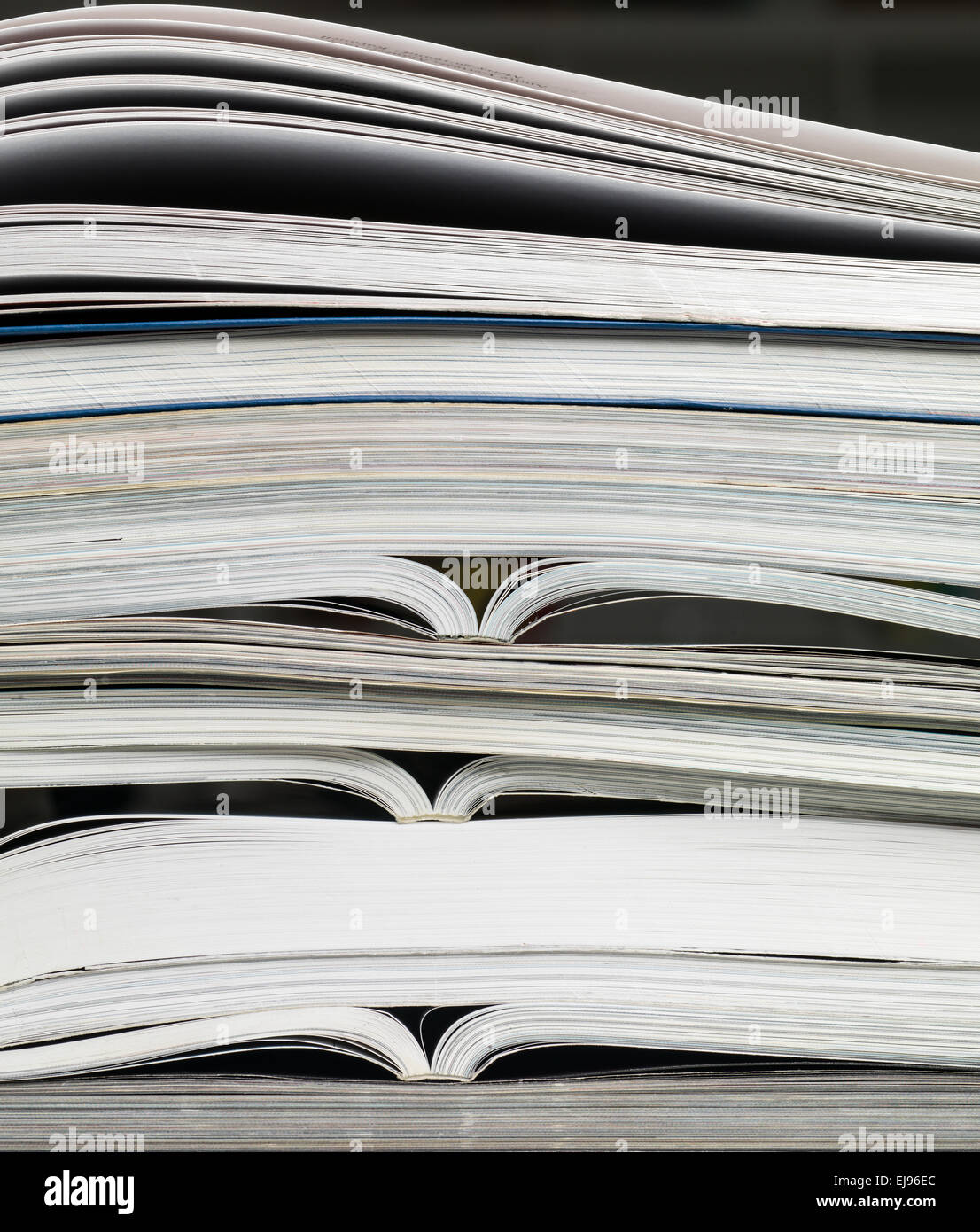 close-up of stacked magazines. abstract pattern Stock Photo - Alamy