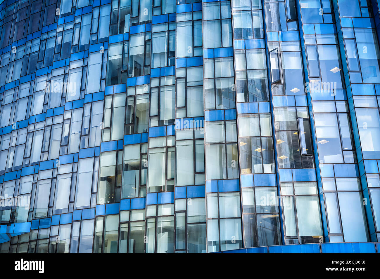 Abstract blue glass office building hi-res stock photography and images ...