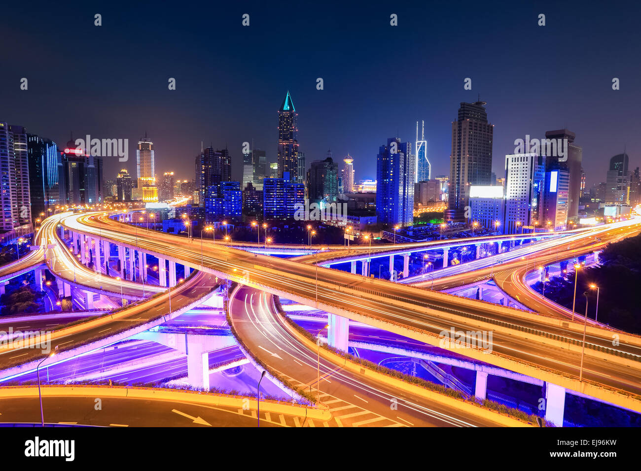 Shanghai interchange road hi-res stock photography and images - Alamy