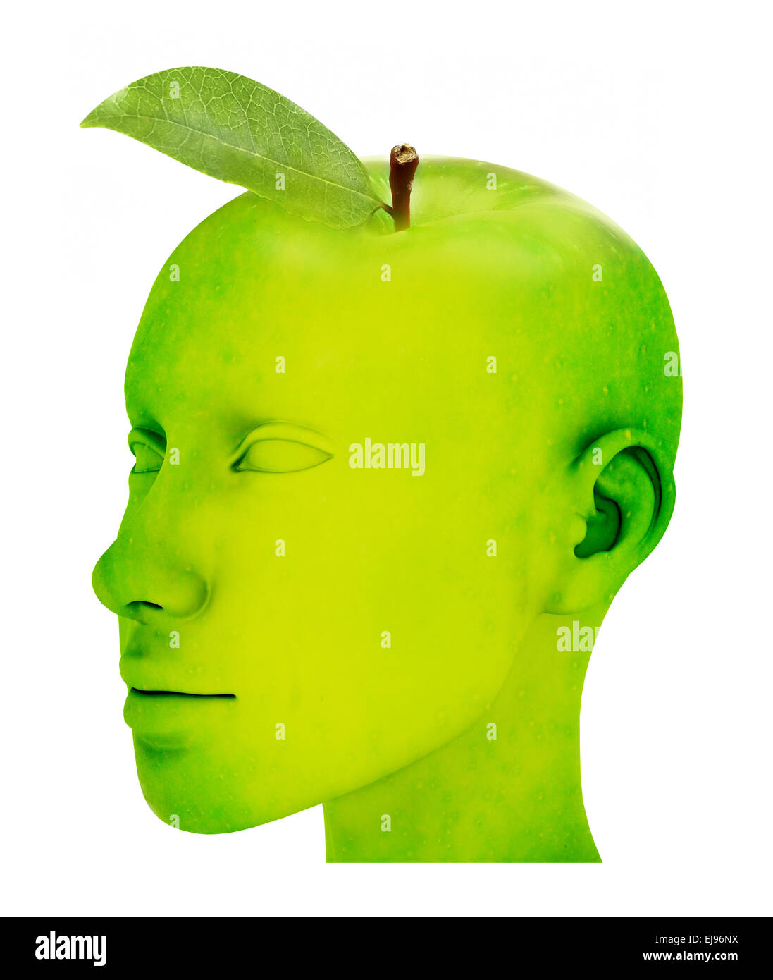 the apple head Stock Photo - Alamy