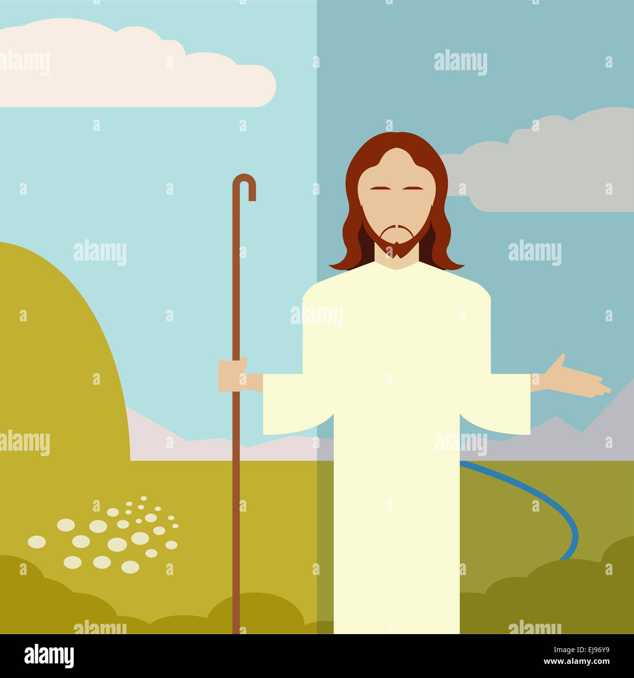 Jesus flat icon easter hi-res stock photography and images - Alamy