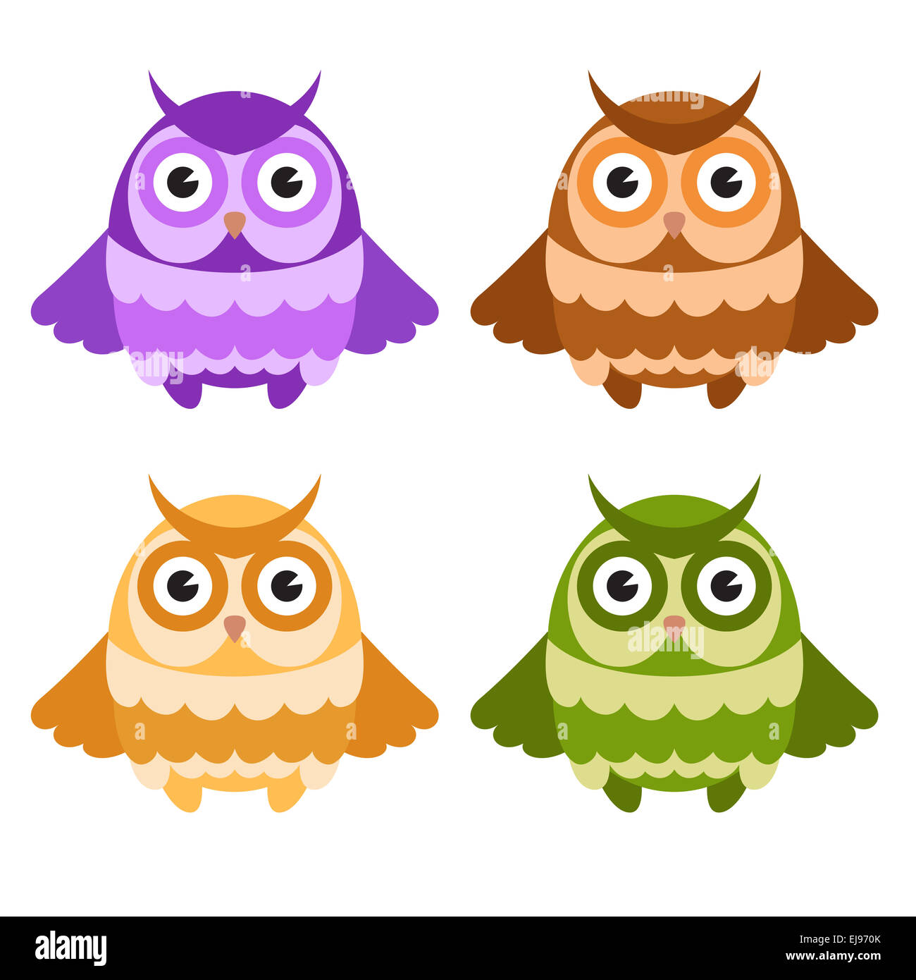 Cartoon owl art hi-res stock photography and images - Alamy