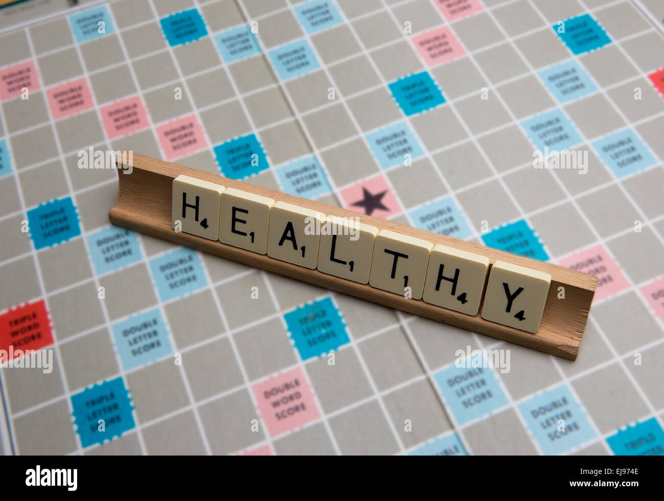 Board game using Healthy as answer Stock Photo - Alamy