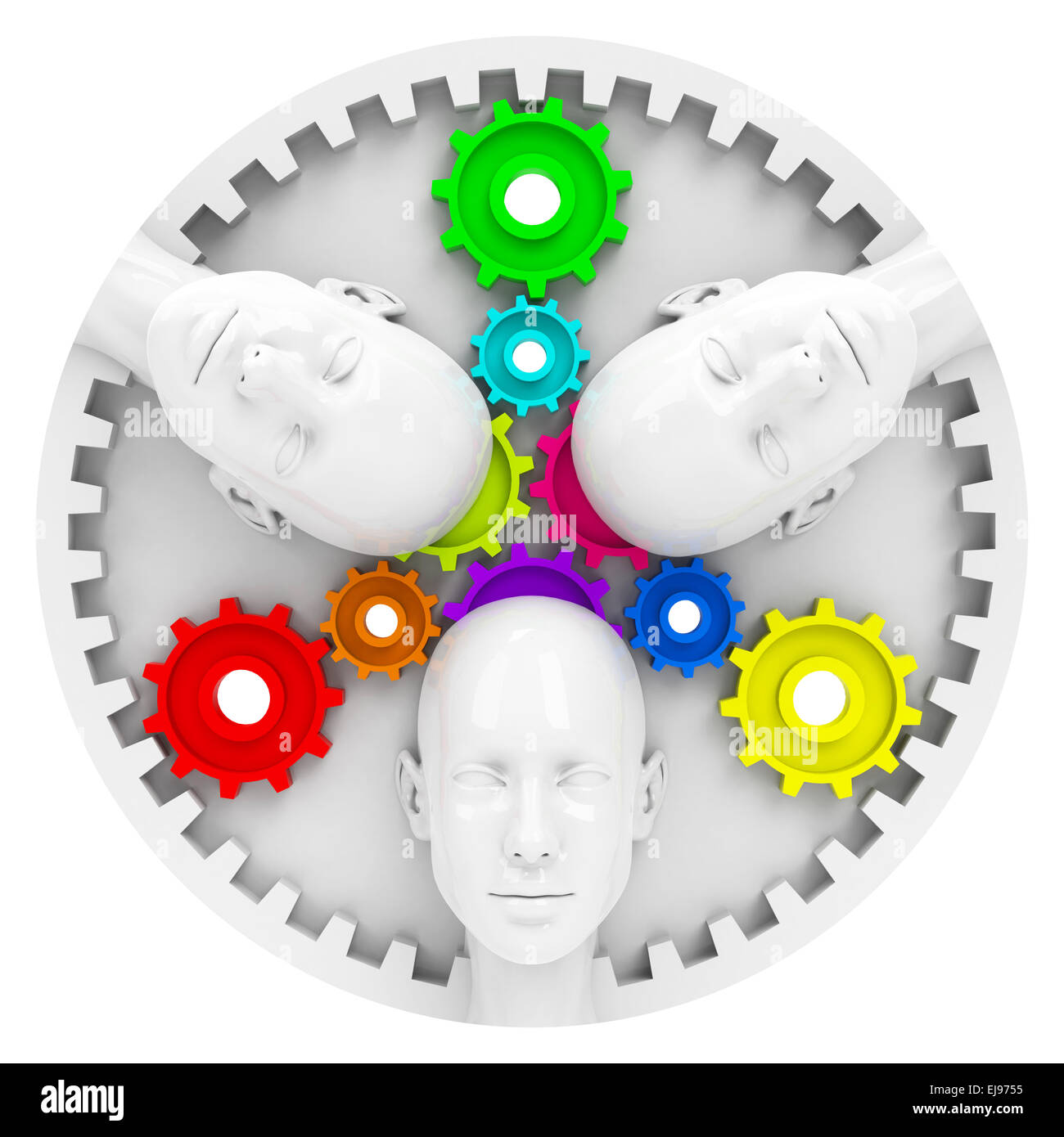 Creative brain gear mind Cut Out Stock Images & Pictures - Alamy