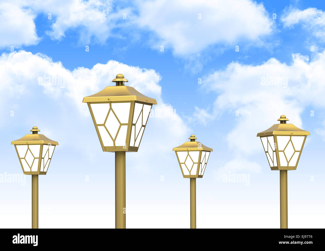 the golden lamps Stock Photo - Alamy