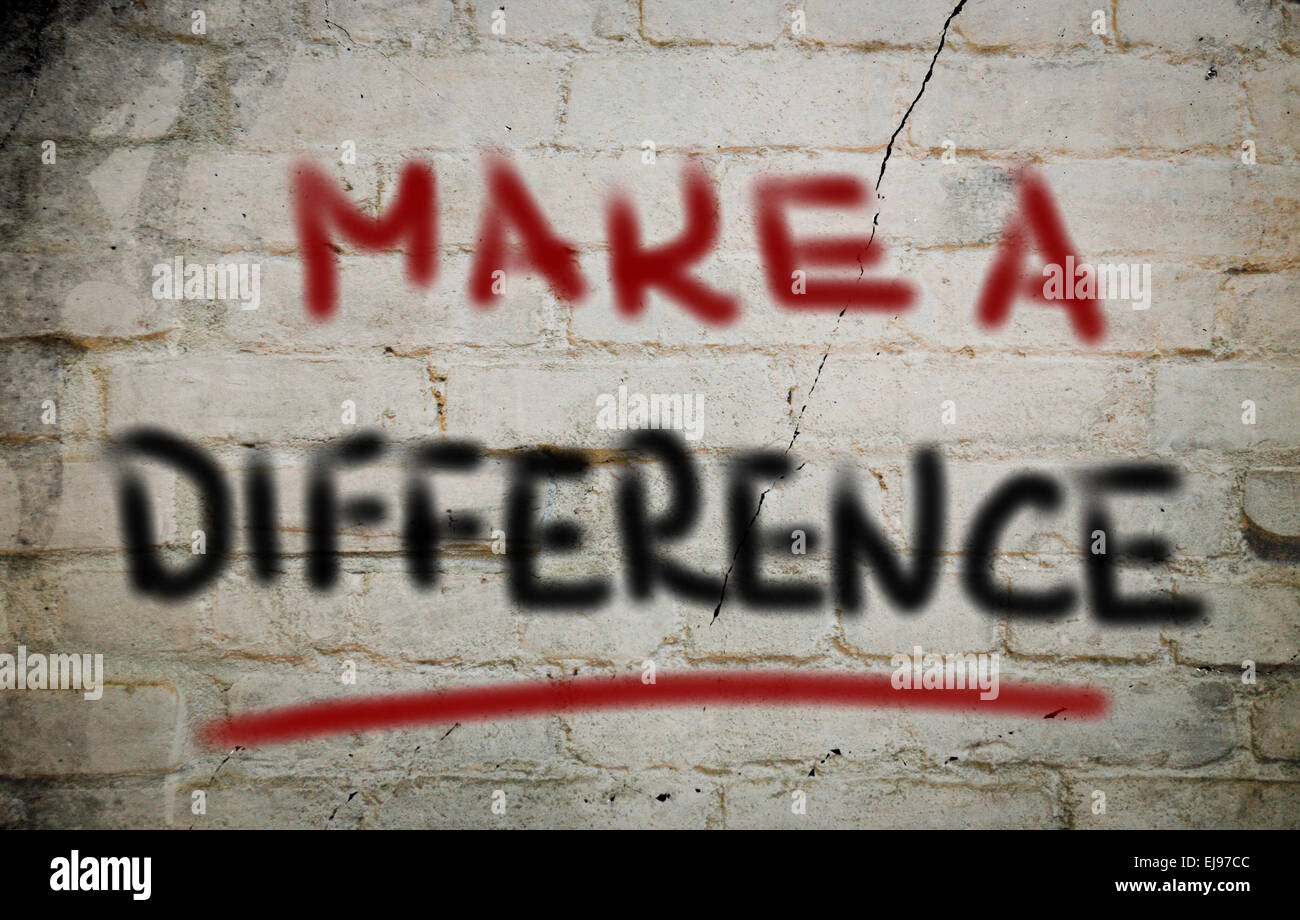 Make A Difference Concept Stock Photo - Alamy