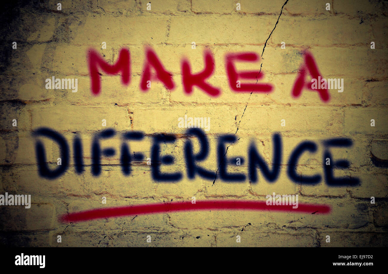 Make A Difference Concept Stock Photo - Alamy