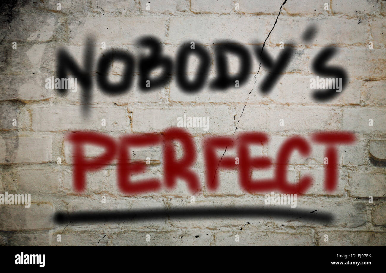 Nobody's Perfect Concept Stock Photo - Alamy