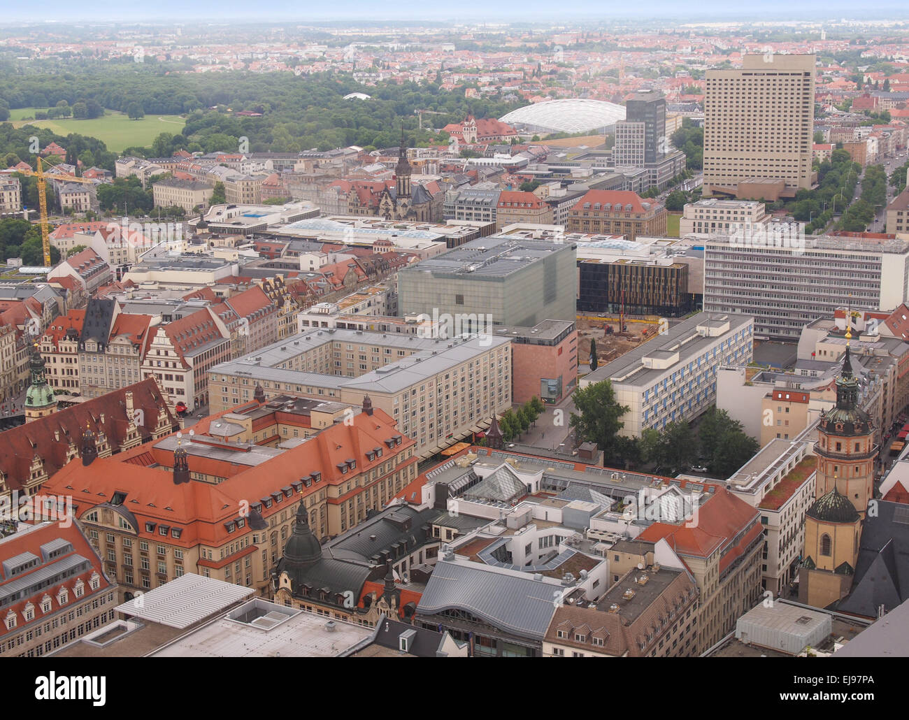 Leipzig aerial view Stock Photo - Alamy