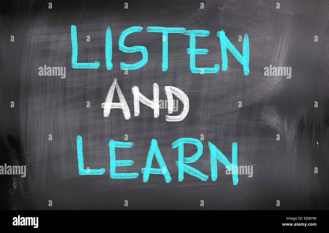 Listen And Learn Concept Stock Photo - Alamy