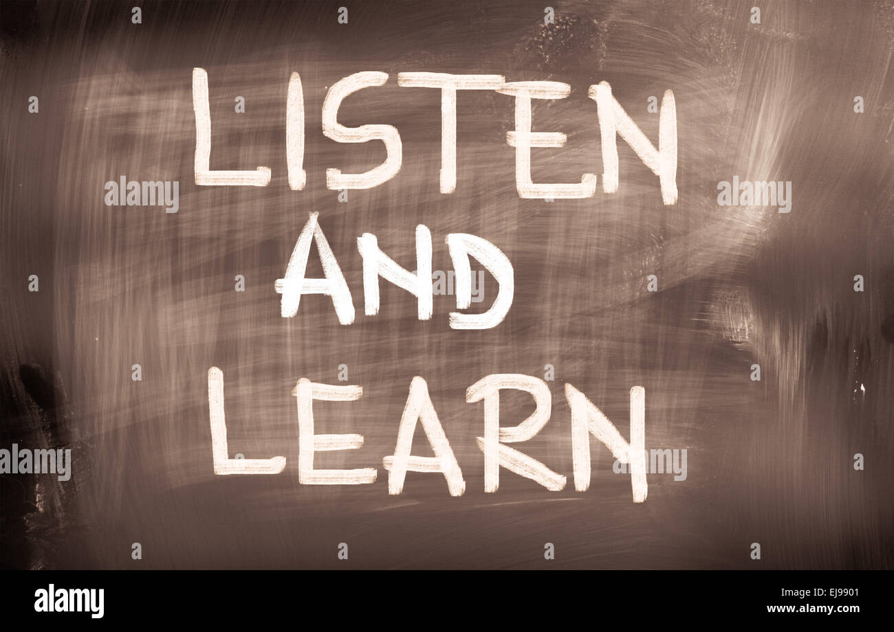 Listen And Learn Concept Stock Photo - Alamy Listen And Learn Concept Stock Photo - Alamy