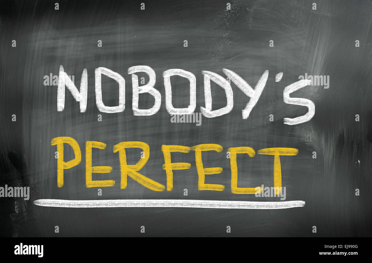 Nobody's Perfect Concept Stock Photo - Alamy