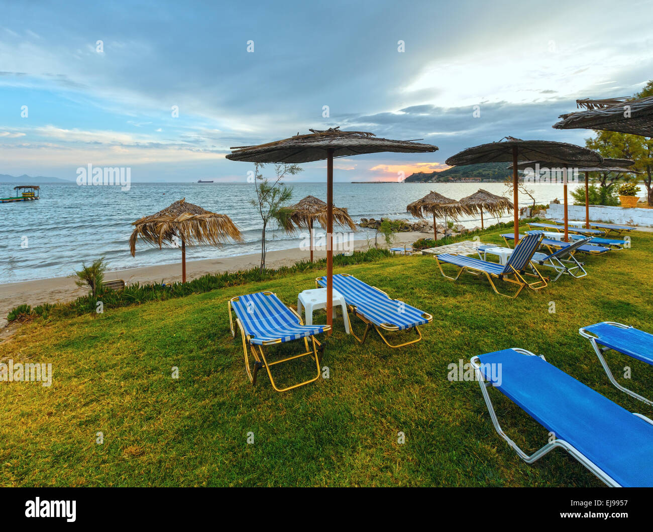 Sunrise on beach (Alykes, Zakynthos, Greece Stock Photo - Alamy