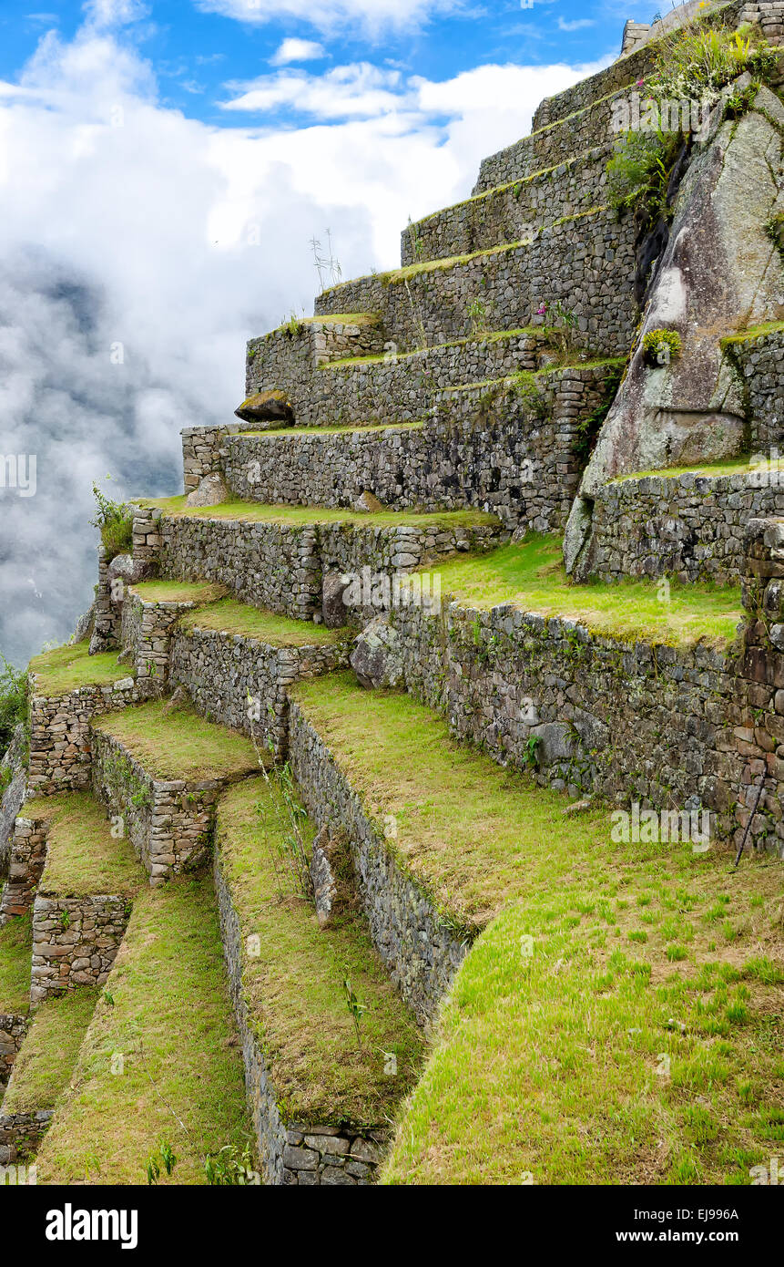 Machu picchu terraces hi-res stock photography and images - Alamy