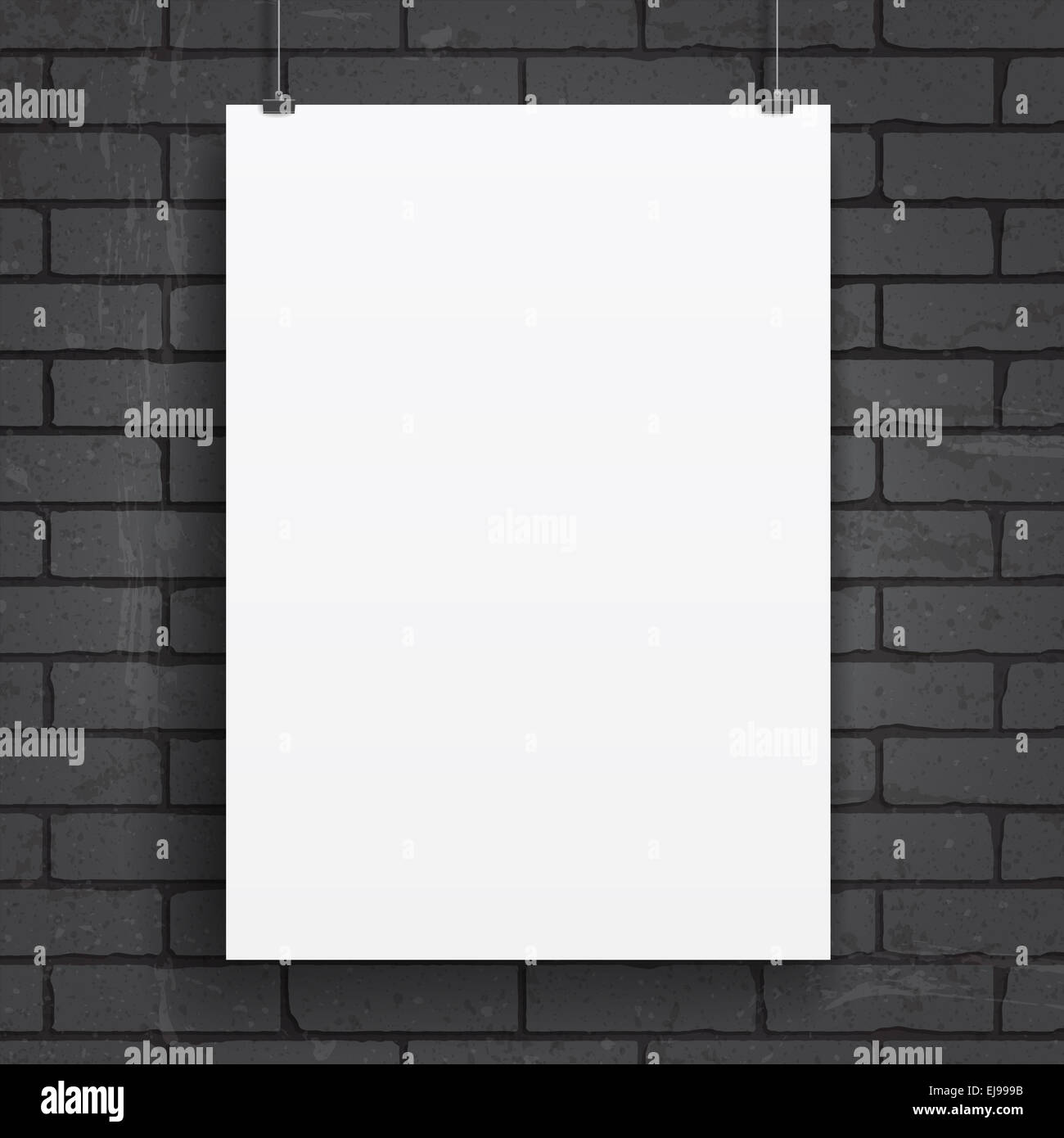 Blank paper poster Stock Photo - Alamy
