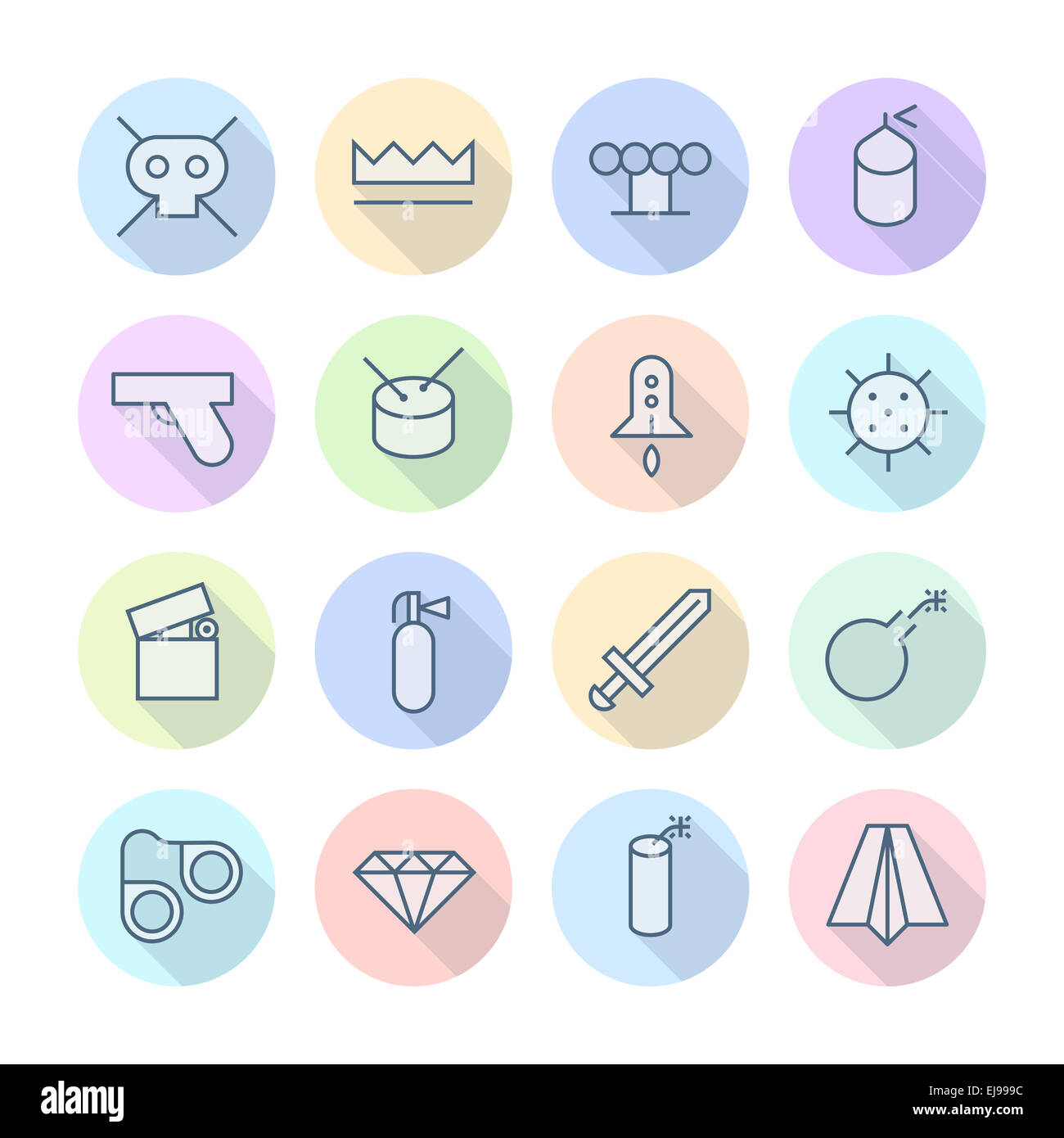 Thin line web icons Cut Out Stock Images & Pictures - Alamy