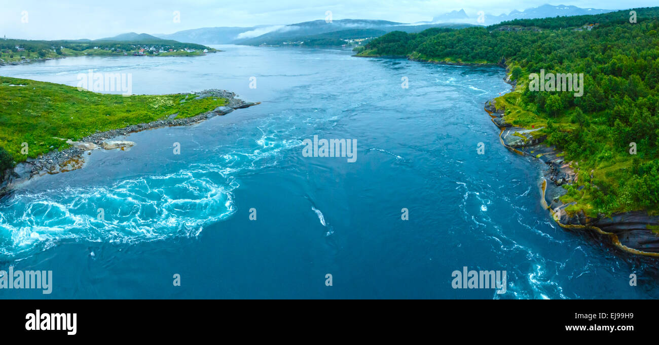 Fjord summer night view (Norway Stock Photo - Alamy