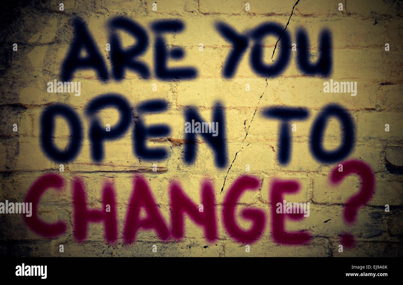 Are You Open To Change Concept Stock Photo - Alamy