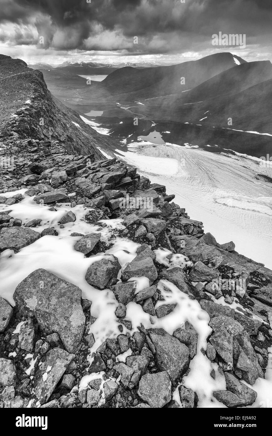 snowfall, Abisko alps, Lapland, Sweden Stock Photo - Alamy