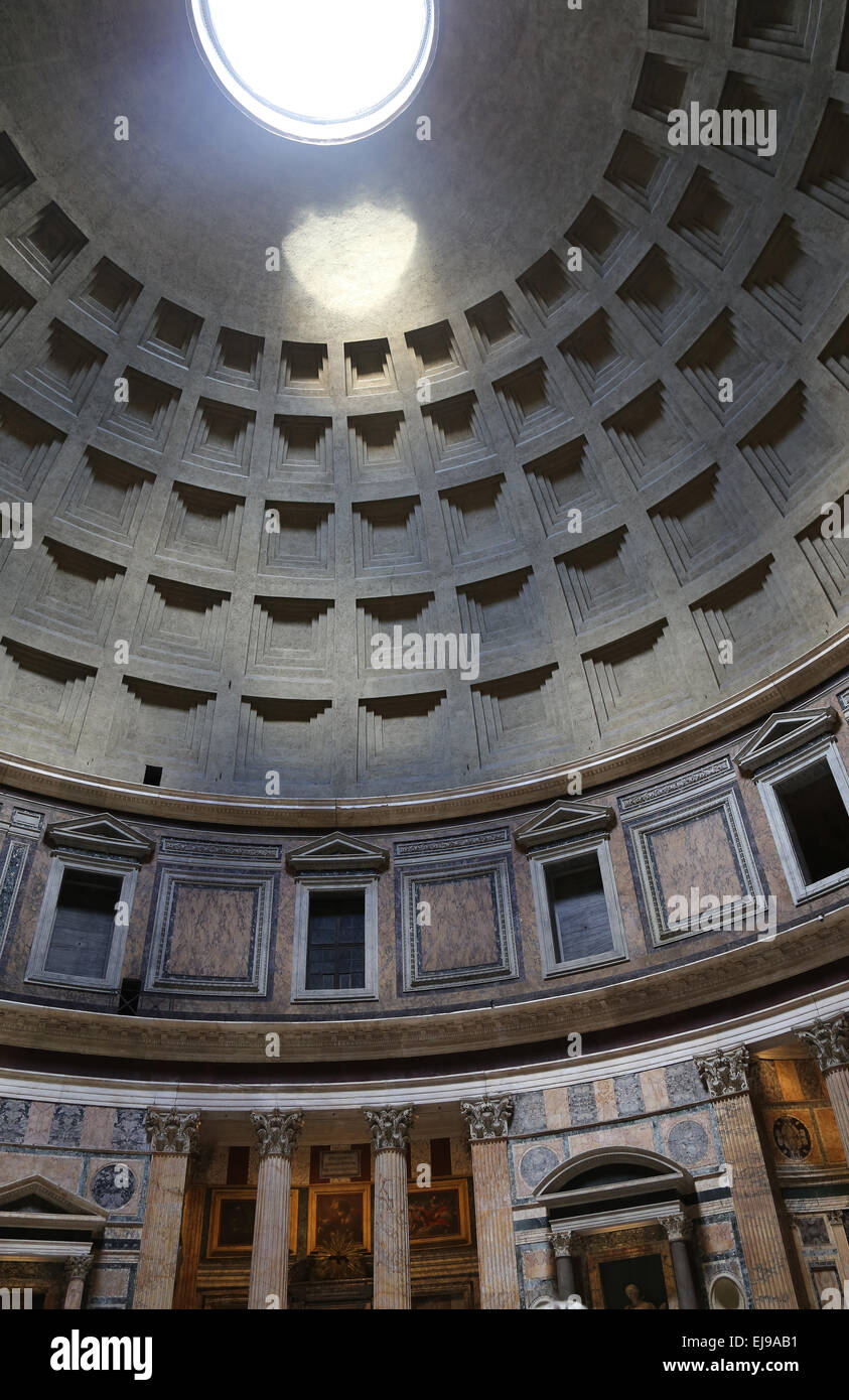 Italy. Rome. Pantheon. Roman temple. Commissioned by Marcus Agripa ...