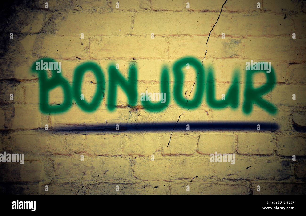 Bonjour greeting hi-res stock photography and images - Alamy