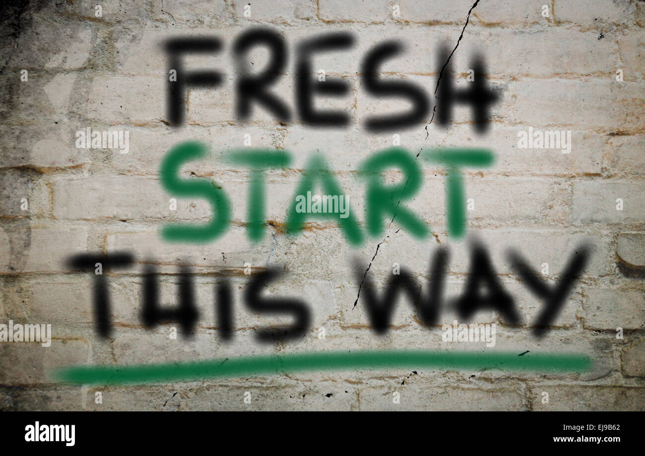Fresh Start This Way Concept Stock Photo - Alamy