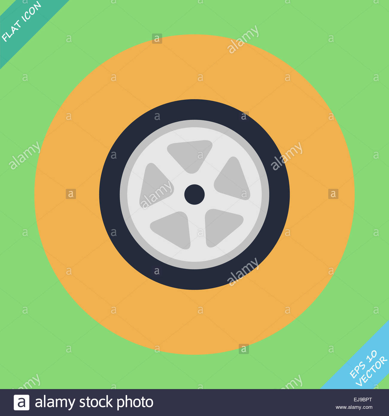 Flat Tyre Illustration Stock Photos & Flat Tyre Illustration Stock ...