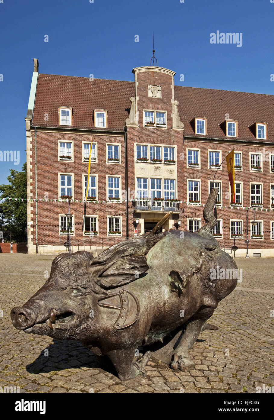 City Hall, sculpture, Coesfeld, Germany Stock Photo - Alamy