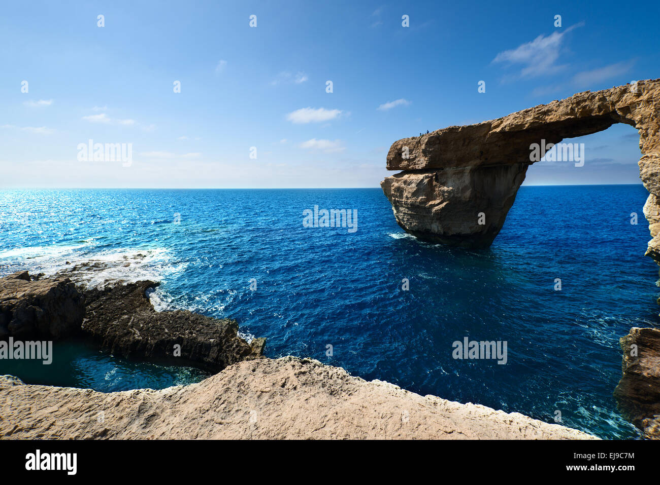 Azure Window formation on Gozo Island Stock Photo - Alamy