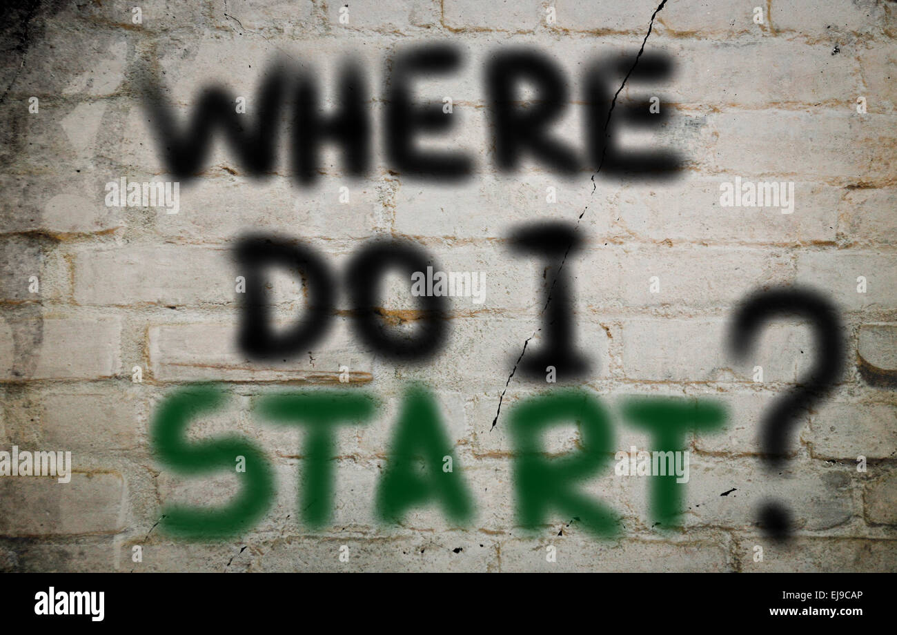 Where Do I Start Concept Stock Photo - Alamy