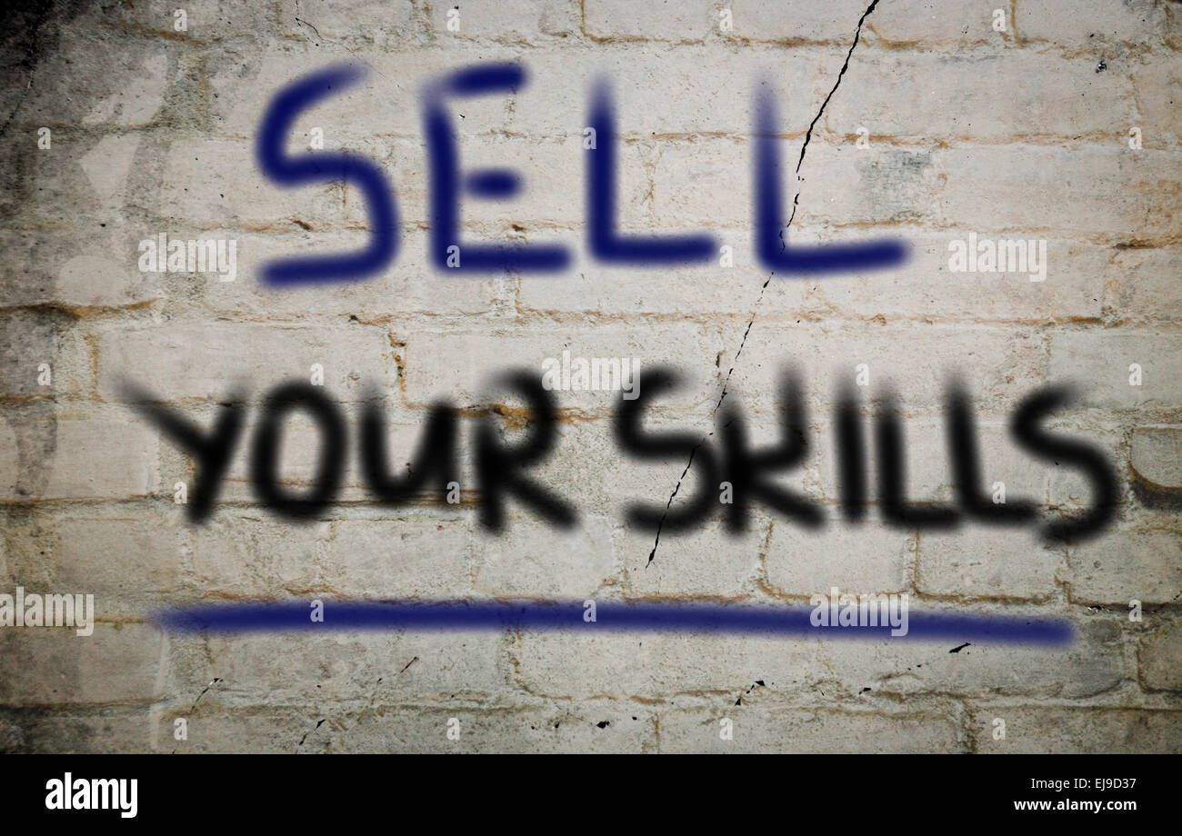 Sell Your Skills Concept Stock Photo - Alamy