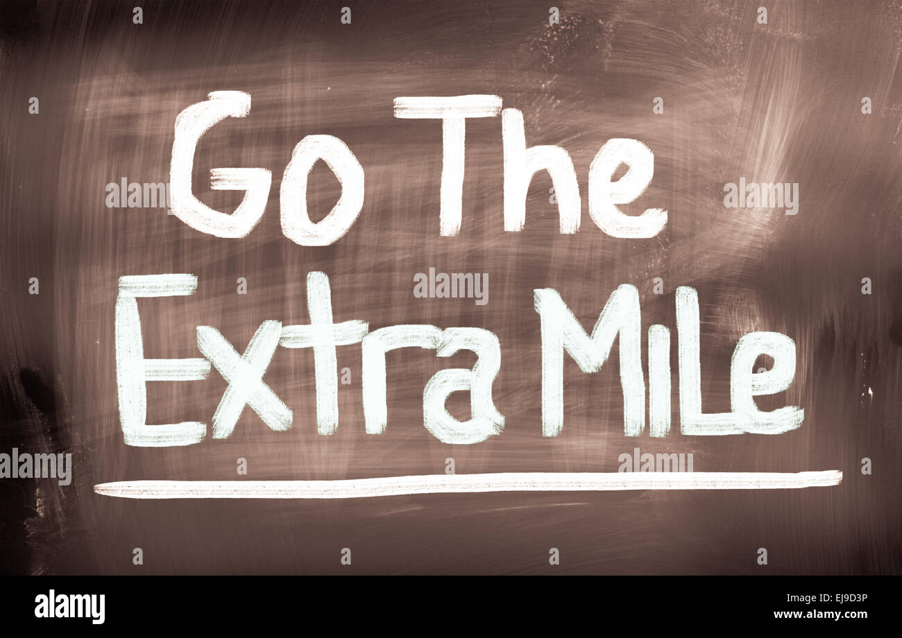 Go The Extra Mile Concept Stock Photo - Alamy