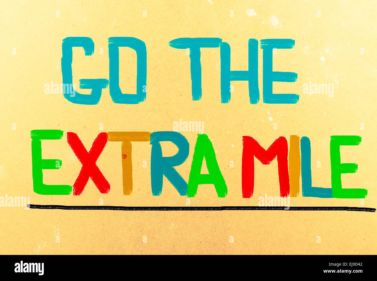 Go The Extra Mile Concept Stock Photo - Alamy