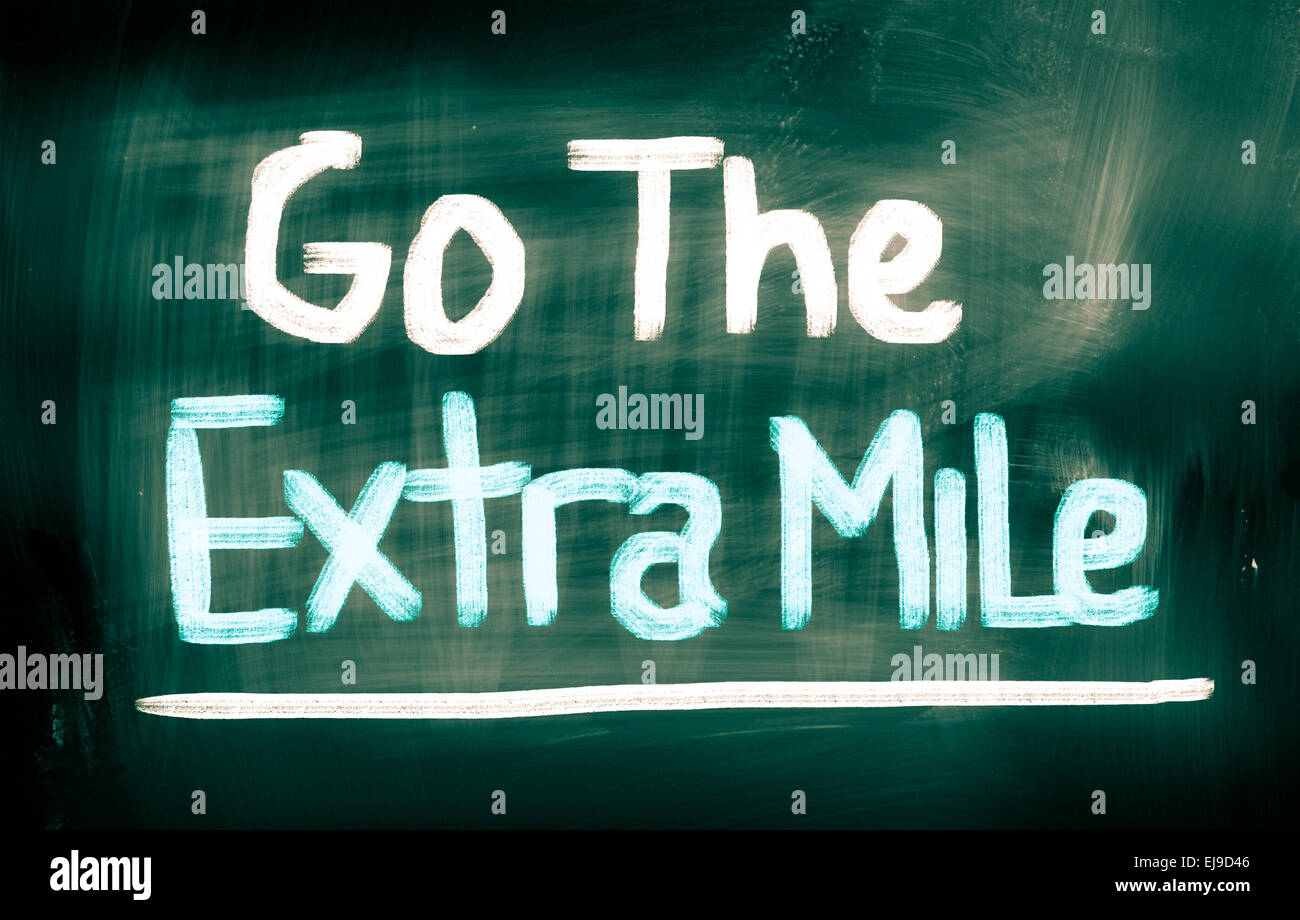 Go The Extra Mile Concept Stock Photo - Alamy