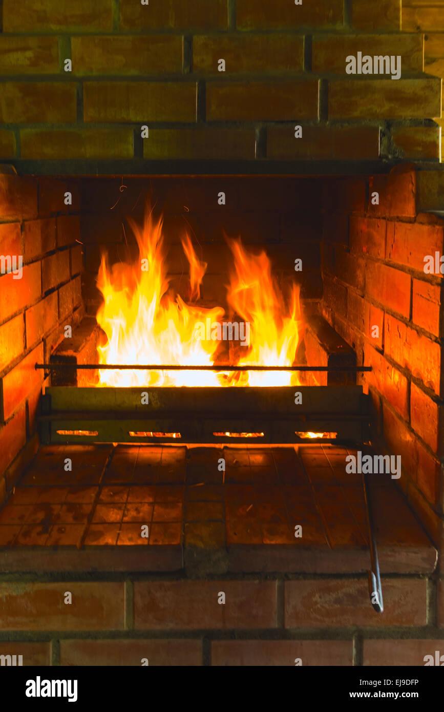 flame fire fireplace Stock Photo - Alamy