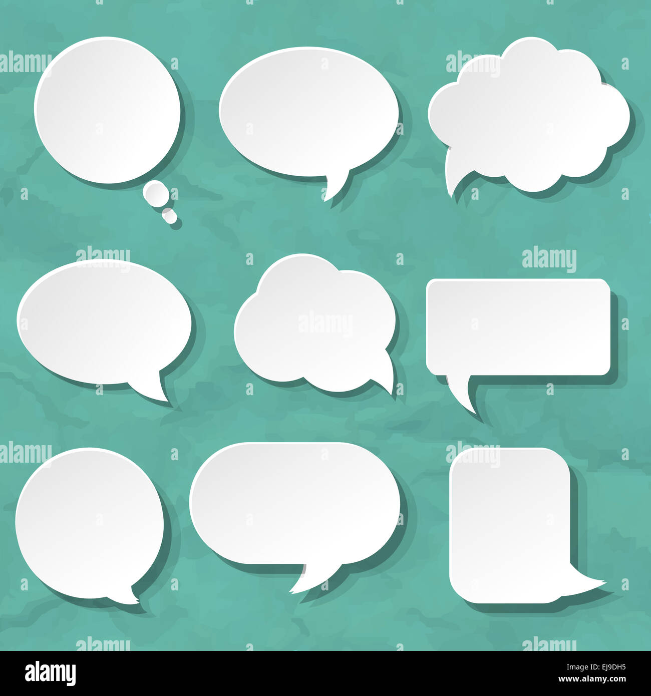 Speech Bubbles Set For Design Stock Photo - Alamy