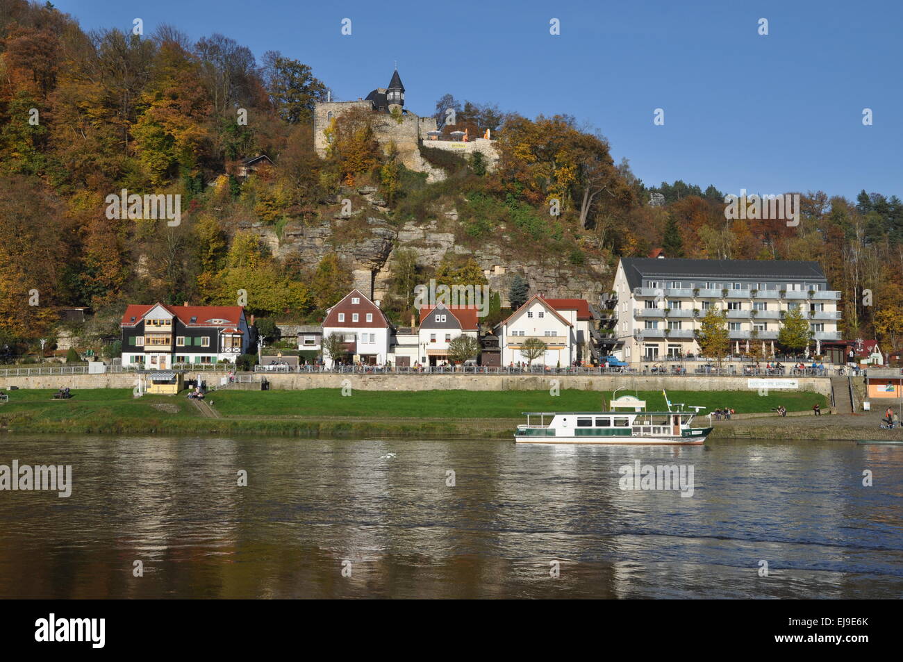 Rathen and Altrathen at Elbe Stock Photo - Alamy