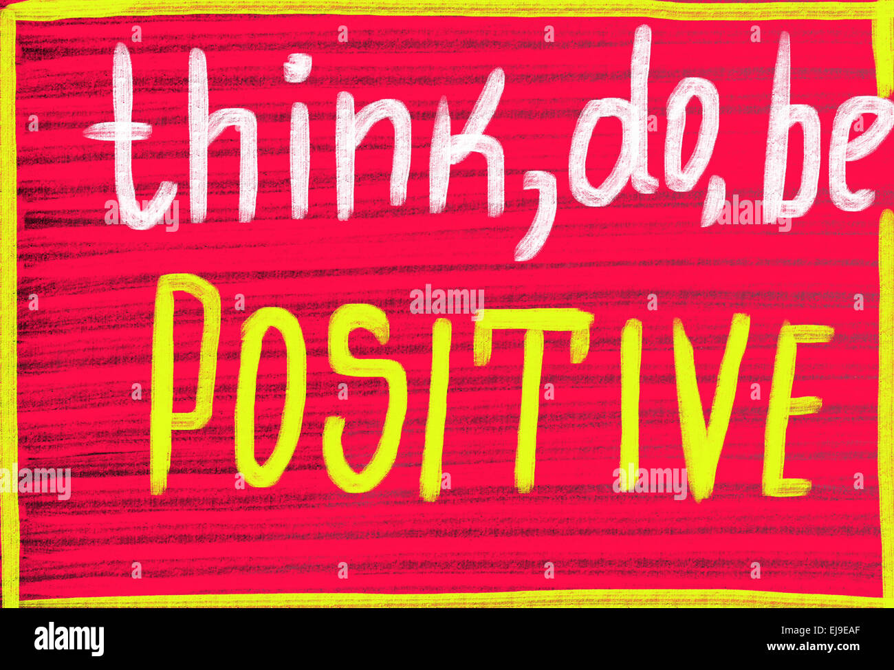 think do be positive Stock Photo - Alamy