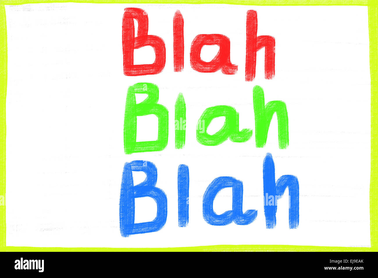 Blah hi-res stock photography and images - Alamy