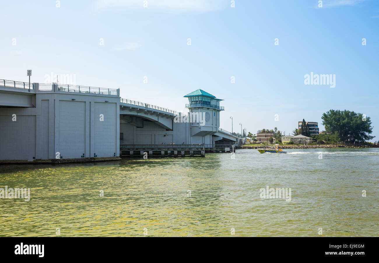 Drawbridge road bridge over Johns Pass Stock Photo - Alamy