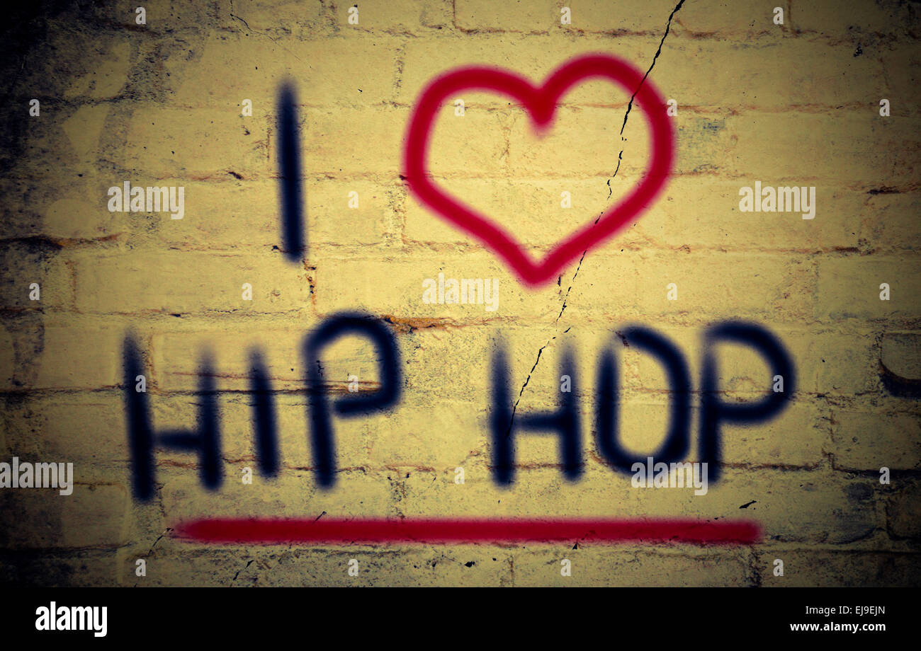 I Love Hip Hop Concept Stock Photo - Alamy