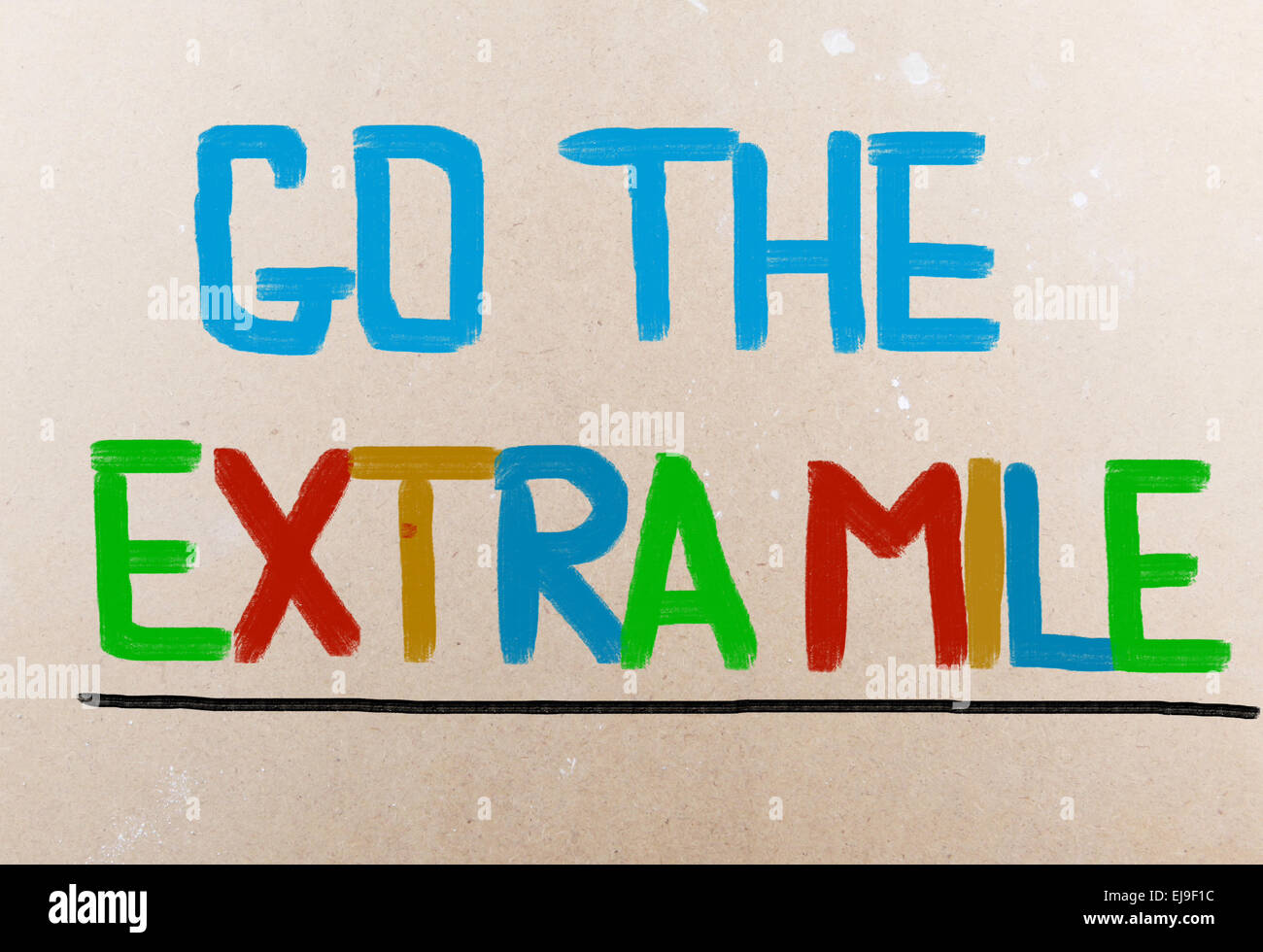 Go The Extra Mile Concept Stock Photo - Alamy