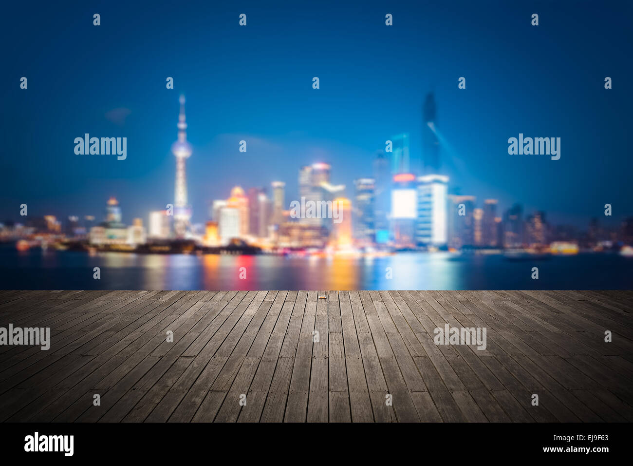 dreamlike city background of shanghai skyline cityscape Stock Photo - Alamy