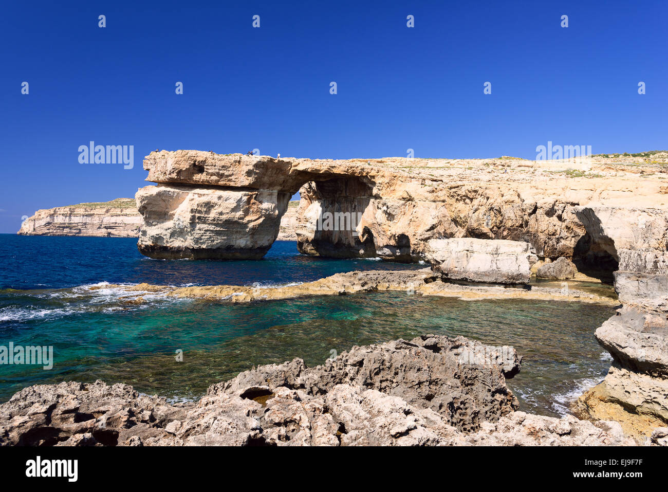 Azure Window formation on Gozo Island Malta Stock Photo - Alamy