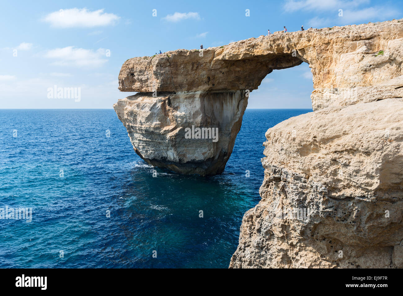 Azure Window formation and people on it Stock Photo - Alamy