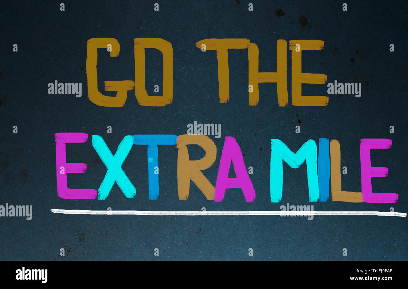 Go extra mile concept hi-res stock photography and images - Alamy